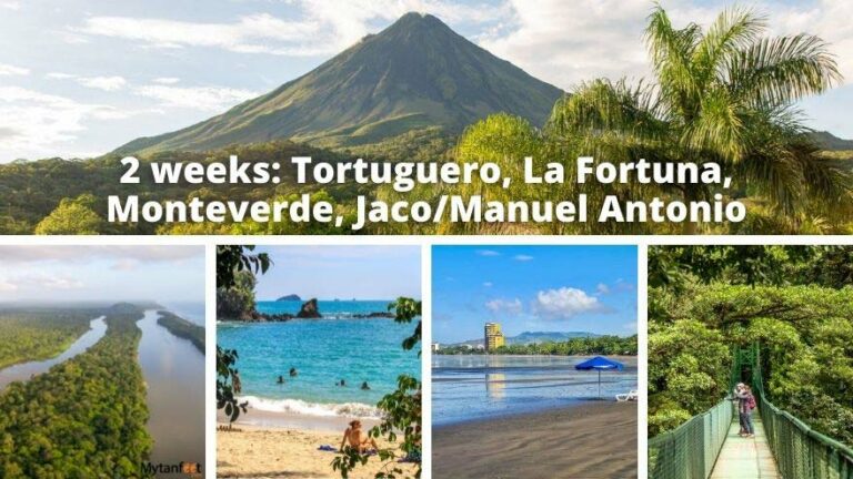 Costa Rica Itineraries: Sample Ideas for 4 days to 1 Month Costa Rica Itineraries: Sample Ideas for 4 days to 1 Month